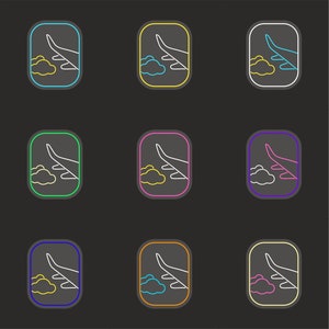 Plane Window Led Neon Sign | Travel Art Home Decor | Sunset &sunrise ...