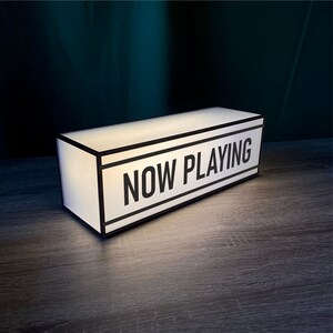 Now Playing Sign Table Light Box Table Decor Illuminated Recording Sign ...