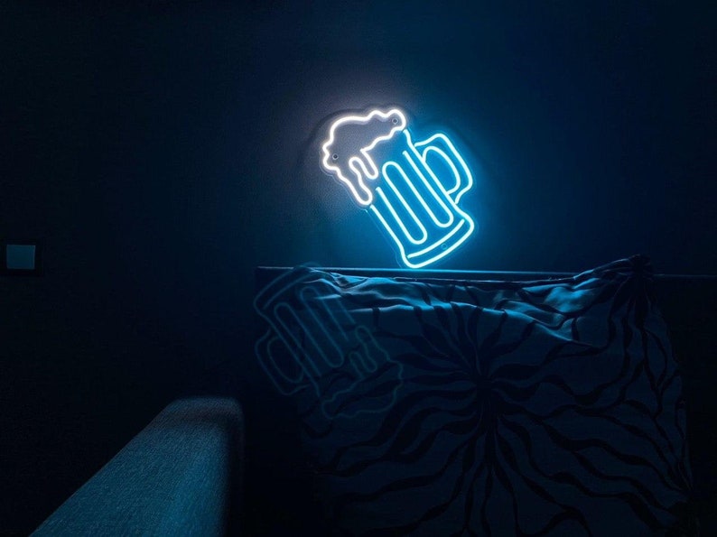Beer Mug LED Neon Sign Bar Pub Man Cave Decor Beer Lover - Etsy