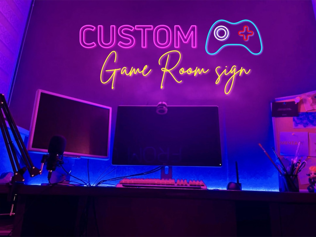 Custom Game LED Neon Sign | Gamer Tag Sign Light | Stream Background ...