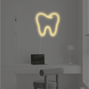 Dazzling Tooth LED Neon Sign | Dental Office Decor | Unique Gifts for ...