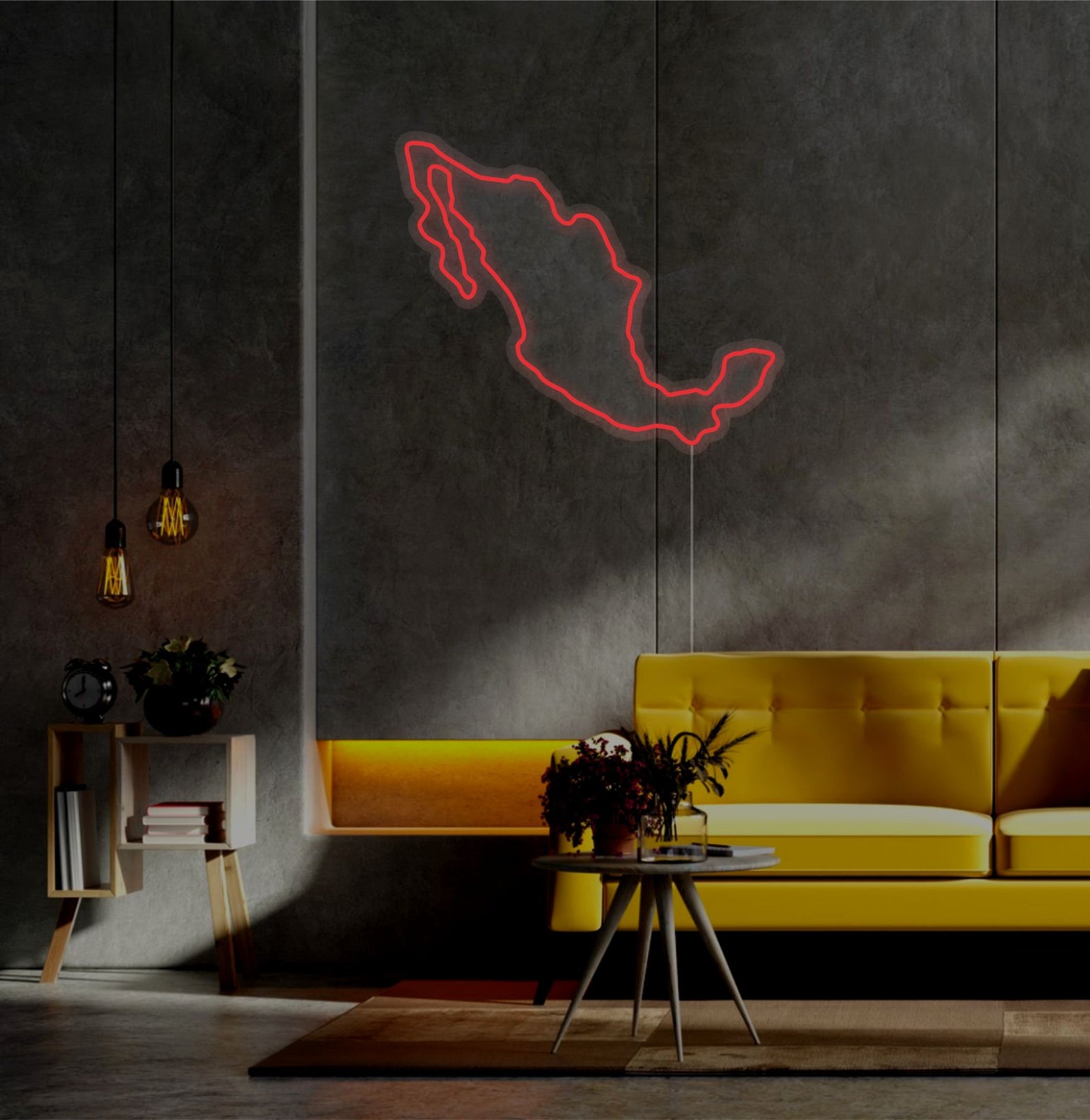 Mexico Map Outline Led Neon Sign Map for Home Decor - Etsy