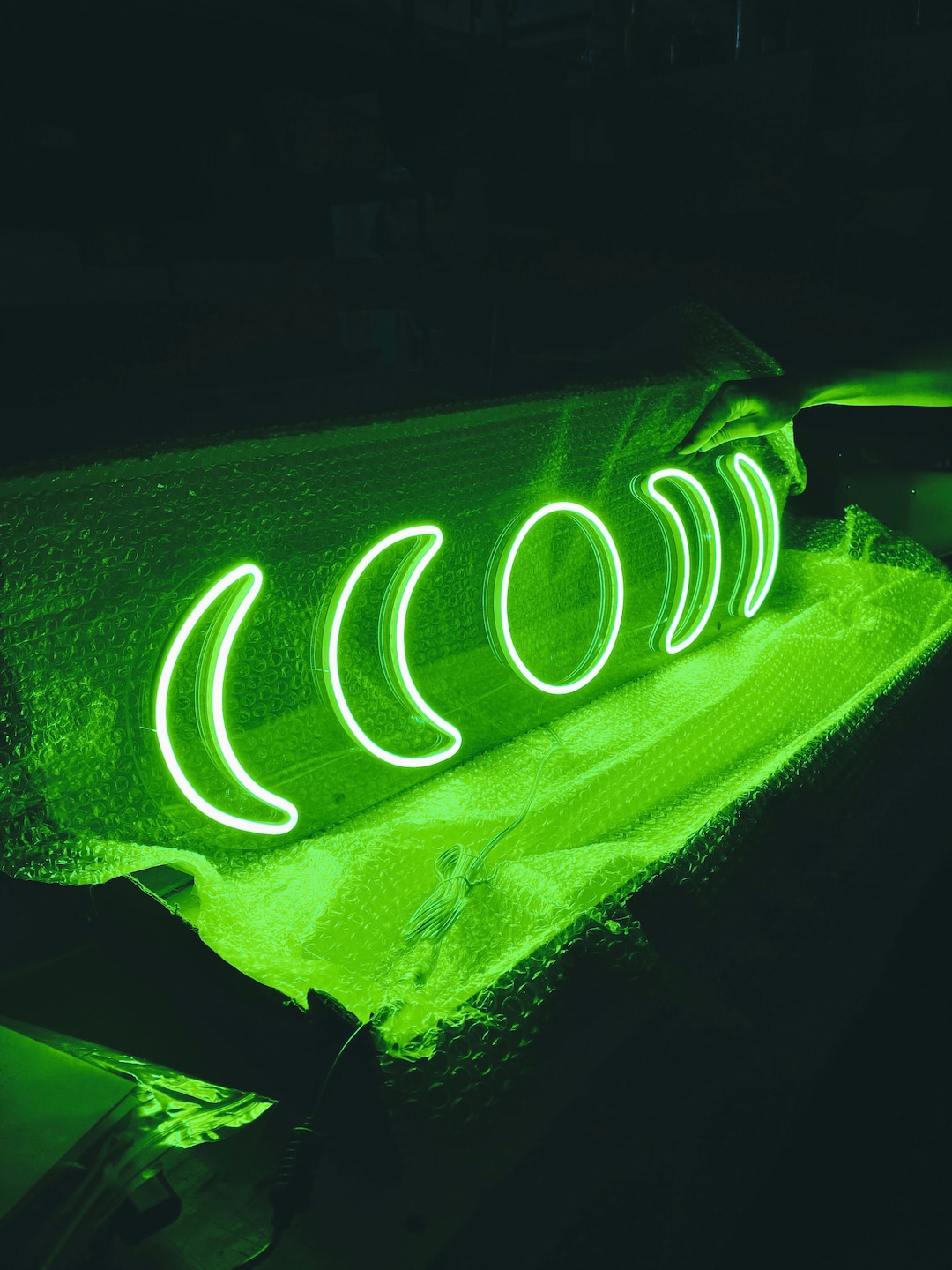 Moon Phase LED Neon Sign Lunar Wall Decor for Home Boho Astrology Gift ...