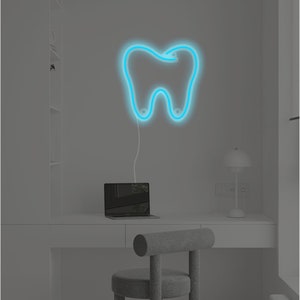 Dazzling Tooth LED Neon Sign | Dental Office Decor | Unique Gifts for ...