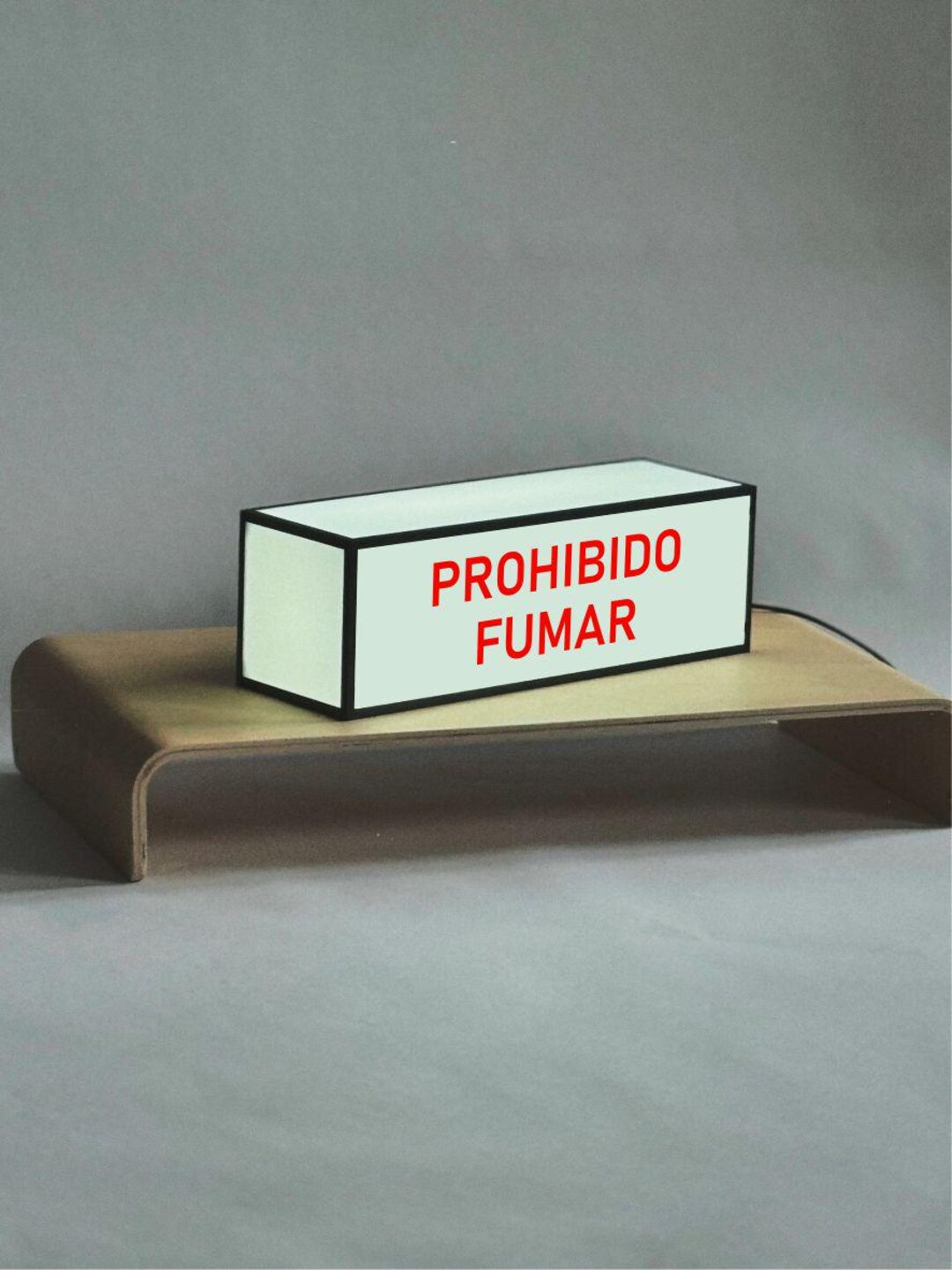 Prohibido Fumar Light Box Sign | Sign for Business | USB Powered Light ...