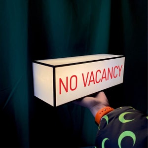 No Vacancy Sign | Table and Wall Light Box | Sign for Business | USB ...