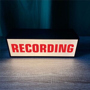 Recording Sign Table Light Box Table Decor Illuminated Recording Sign ...