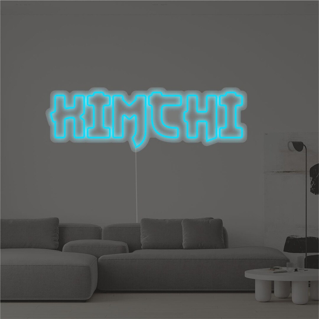 Kimchi Neon Sign | Korean Food LED Wall Light | K-style Kitchen Decor ...