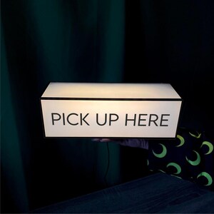 Pick up Here Sign | Table and Wall Light Box | Sign for Business | USB ...