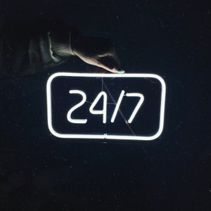 24/7 LED Neon Sign Navigation Sign Direction Light for Business Door ...