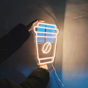 Coffee Cup Neon Sign for Business and Home Bar - Coffee Lover Gift - Etsy
