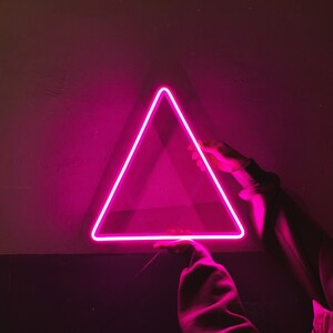 Triangle Led Neon Sign, Minimalistic Geometric Decor - Choose Your ...