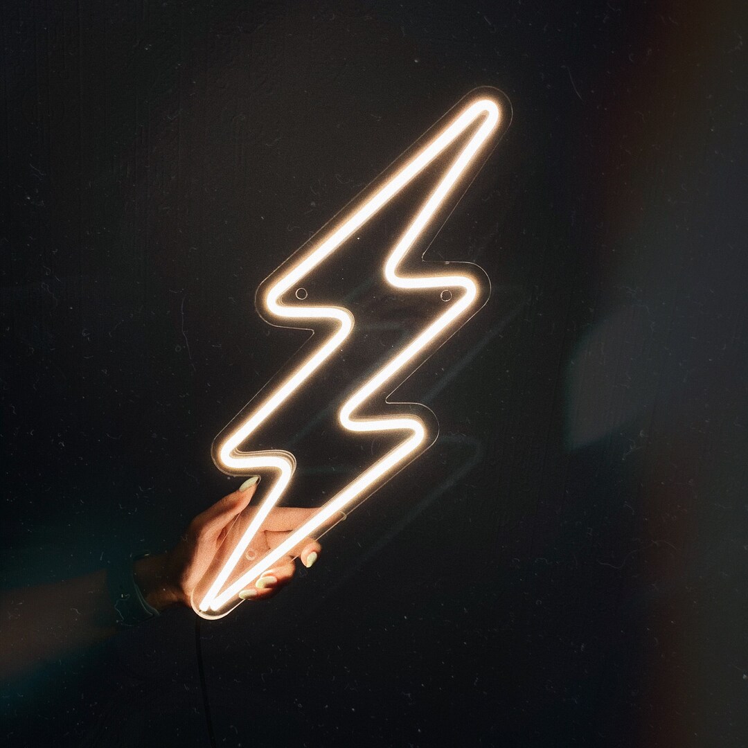 Lightning Bolt LED Neon Sign Kids Night Light Thunder Bolt - Etsy