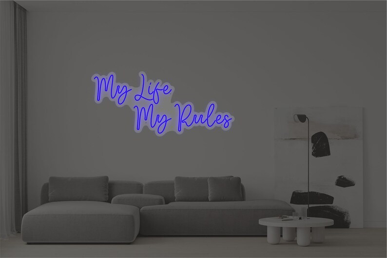 My Life, My Rules LED Neon Sign | Room Decor | Gift for Him or Her ...