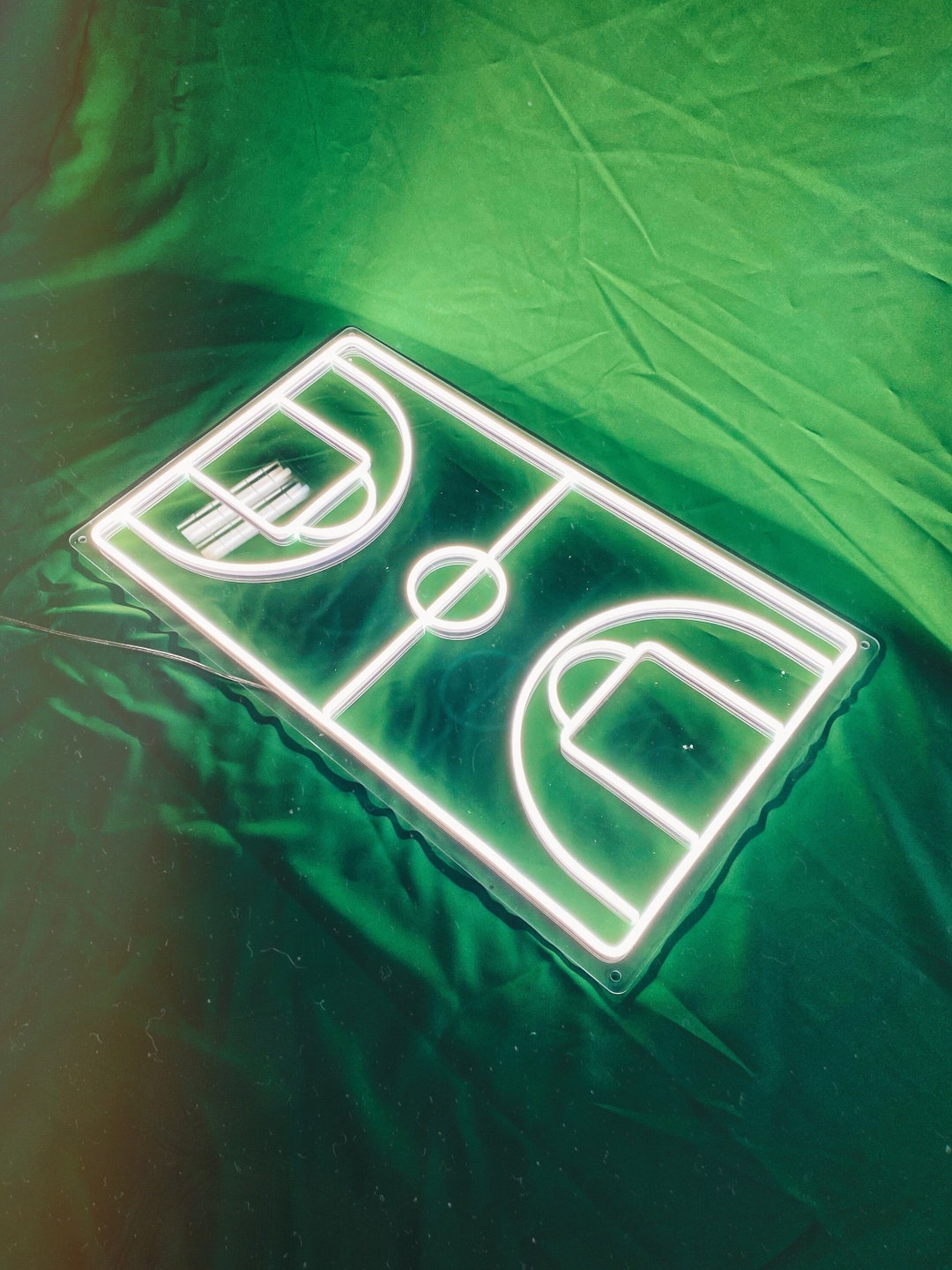 Basketball Field LED Neon Sign | Sports Wall Art, Decor for Game Room ...