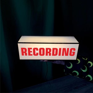 Recording Sign Table Light Box Table Decor Illuminated Recording Sign ...