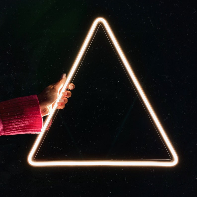 Triangle Led Neon Sign Minimalistic Geometric Decor Choose - Etsy