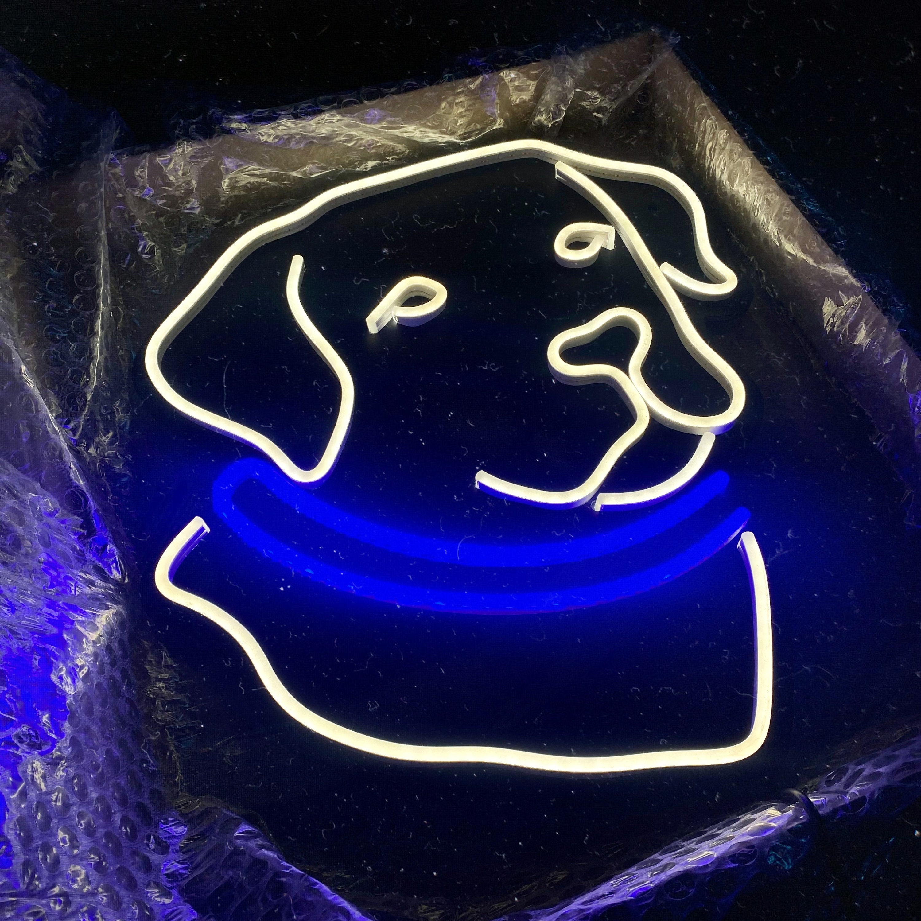 Wall Décor size and control your brightness! Dog Labrador LED Neon sign ...
