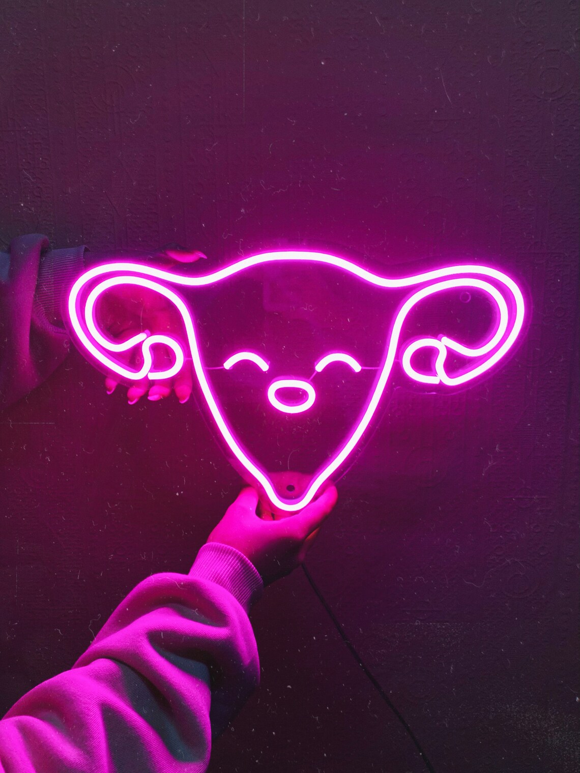 Uterus LED Neon Sign, Feminist Wall Decor, Kawaii Cuterus - Choose Your ...