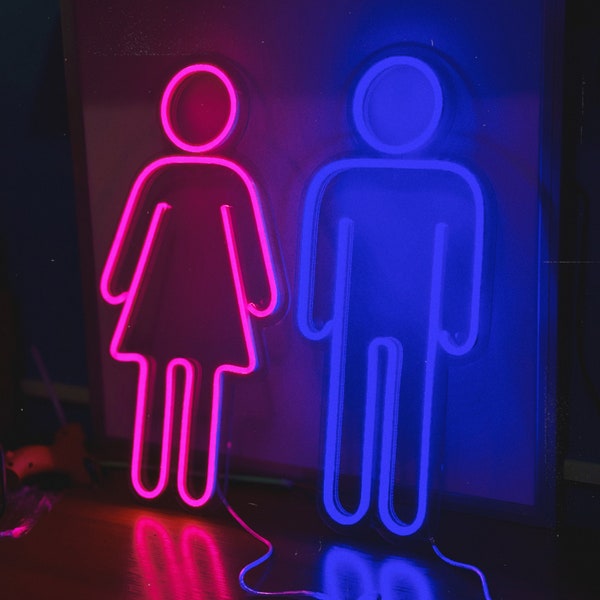 Neon Restroom Signs - Etsy