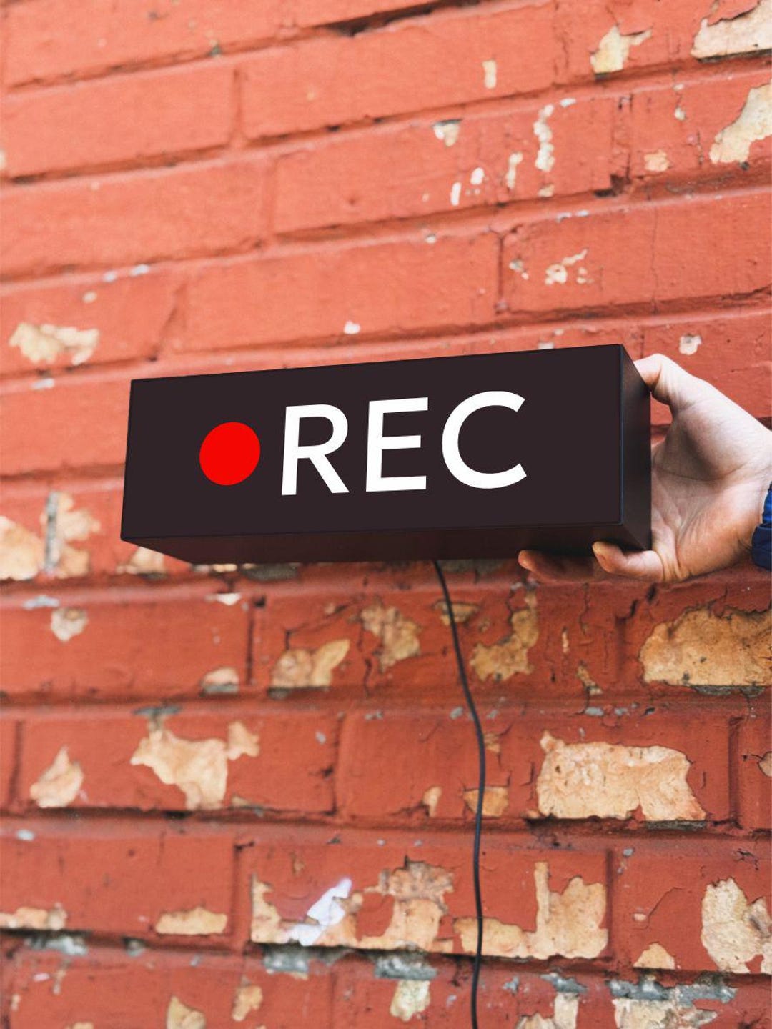 Rec LED Light Box | Streamer Room Sign | Table and Wall Light Box ...