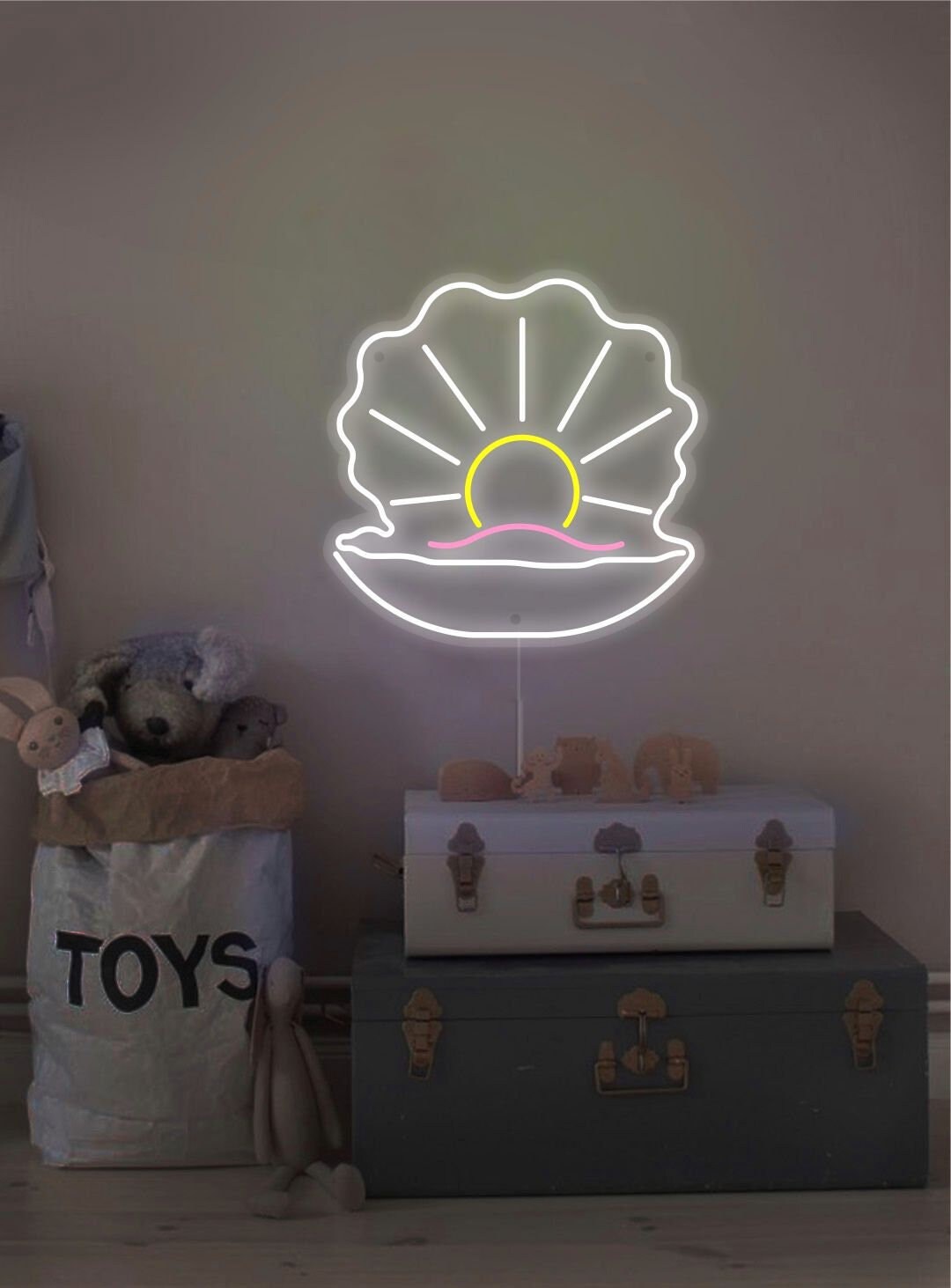 Pearl in the See Shell LED Neon Sign | Nautical Sign - Choose Your ...