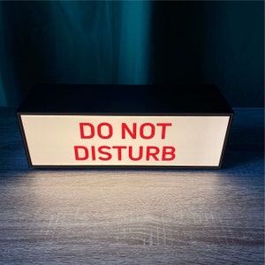 Do Not Disturb Sign | Table and Wall Light Box | Recording Studio Art ...