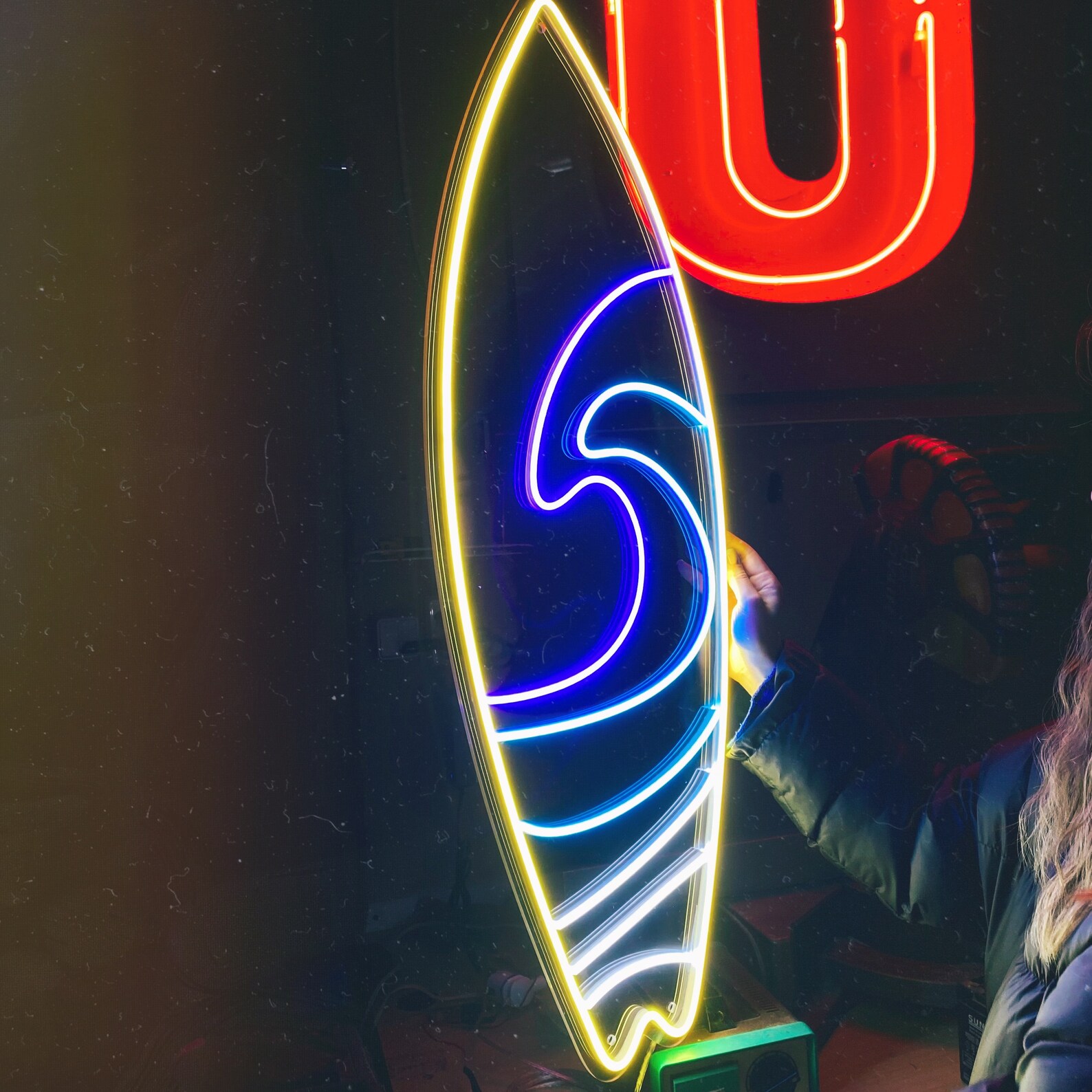 Surfboard LED Neon Sign | Gift for Surfer Girl | Beach House Gift ...