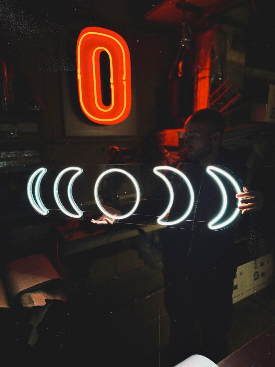 Moon Phase LED Neon Sign | Lunar Wall Decor for Home | Boho Astrology ...
