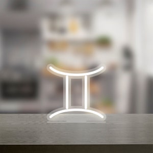 Gemini Zodiac LED Neon Sign | Astrology Decor | Zodiac Symbols | Neon ...