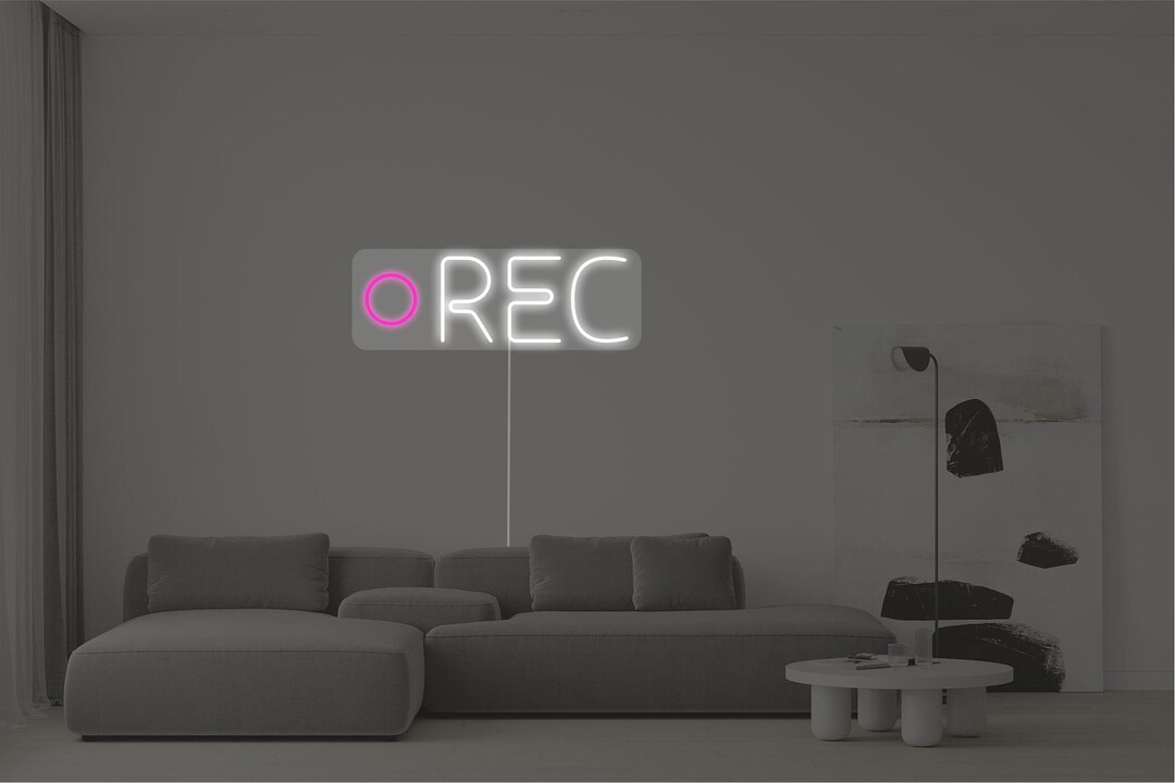 Rec LED Neon Sign | Illuminated Recording Sign | Streamer Room, Gaming ...