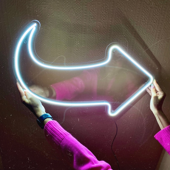 Direction Arrow LED Neon Sign Navigation Arrow Wall Decor for - Etsy