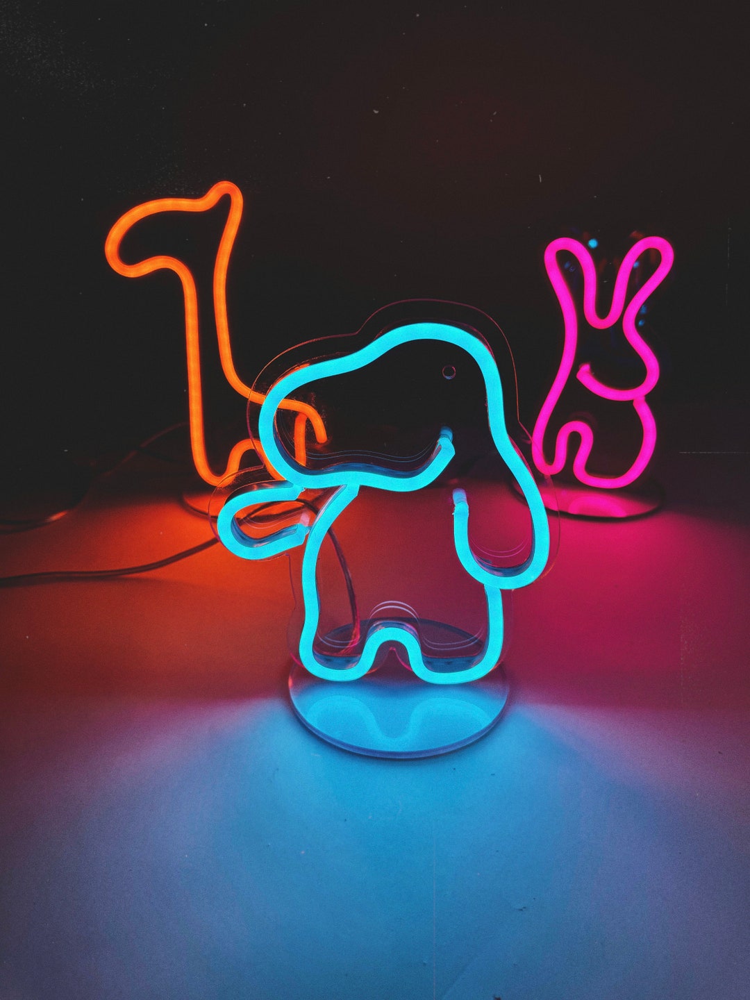 Cute Hippopotamus LED Neon Sign | Hippo Table Lamp, Bright Nursery ...