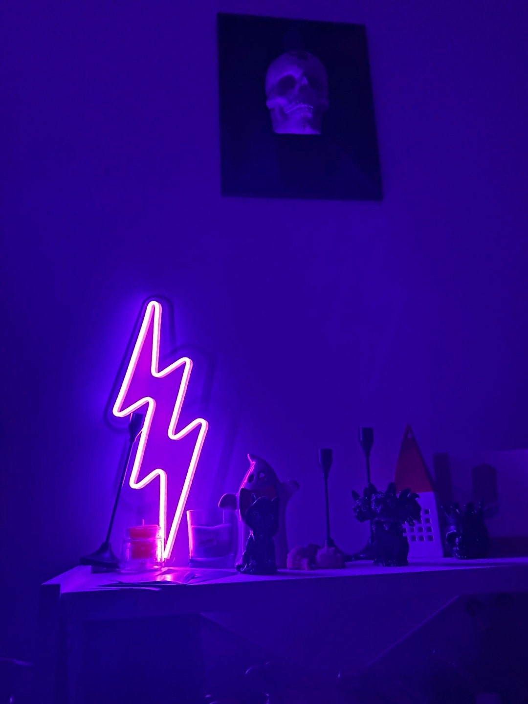 Lightning Bolt LED Neon Sign, Kids Night Light, Thunder Bolt Wall Decor ...
