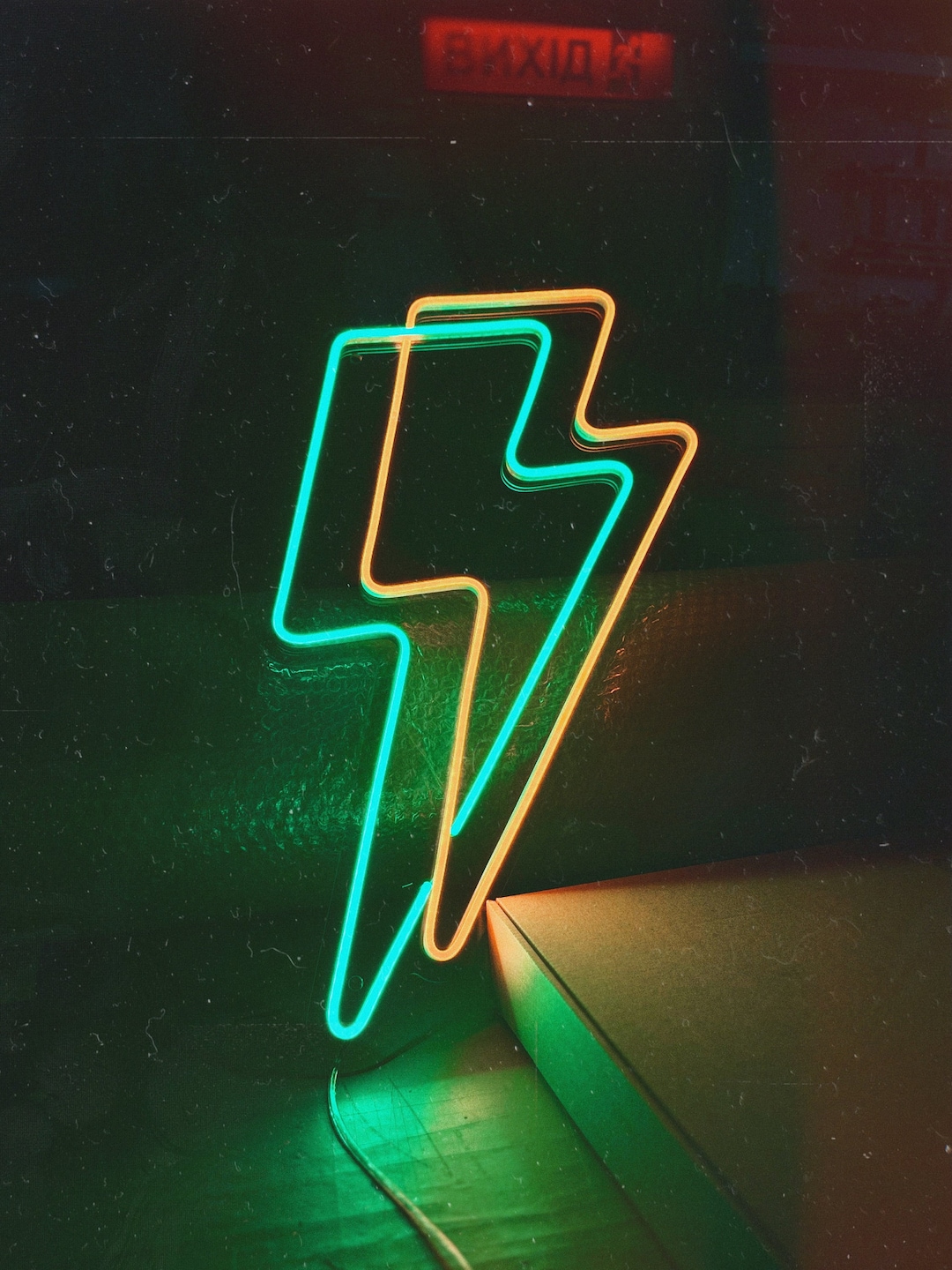 Colorful Thunder Bolt Neon Sign - Custom Size and Brightness Control - Etsy