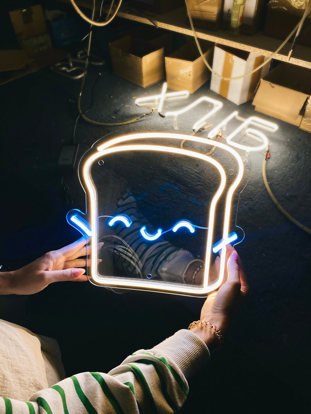 Cute Toast LED Neon Sign Kawaii Breakfast Gift Kids Room, Kitchen Decor ...