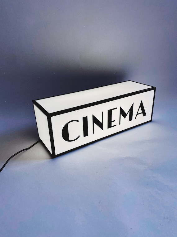 Acrylic Cinema Light Box Small Table and Wall Lamp for Movie Night Decor USB Powered Light Sign Etsy