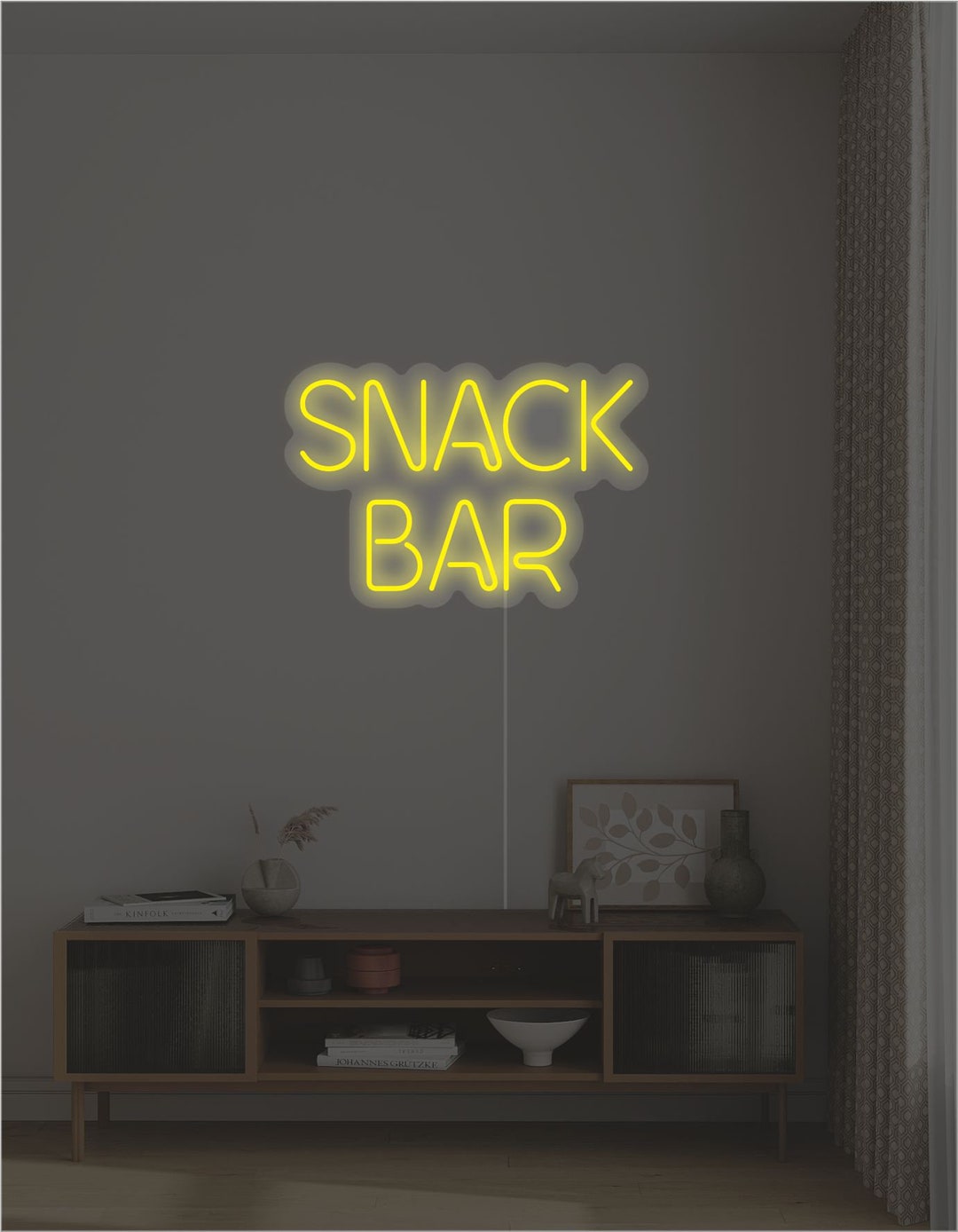Snack Bar LED Neon Sign | Light up Cinema Decor for Home Theater or ...