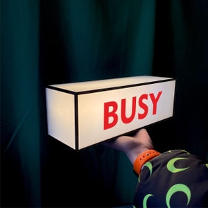 Busy Sign Table Light Box Perfect Home Office & Music Room Decor - Etsy
