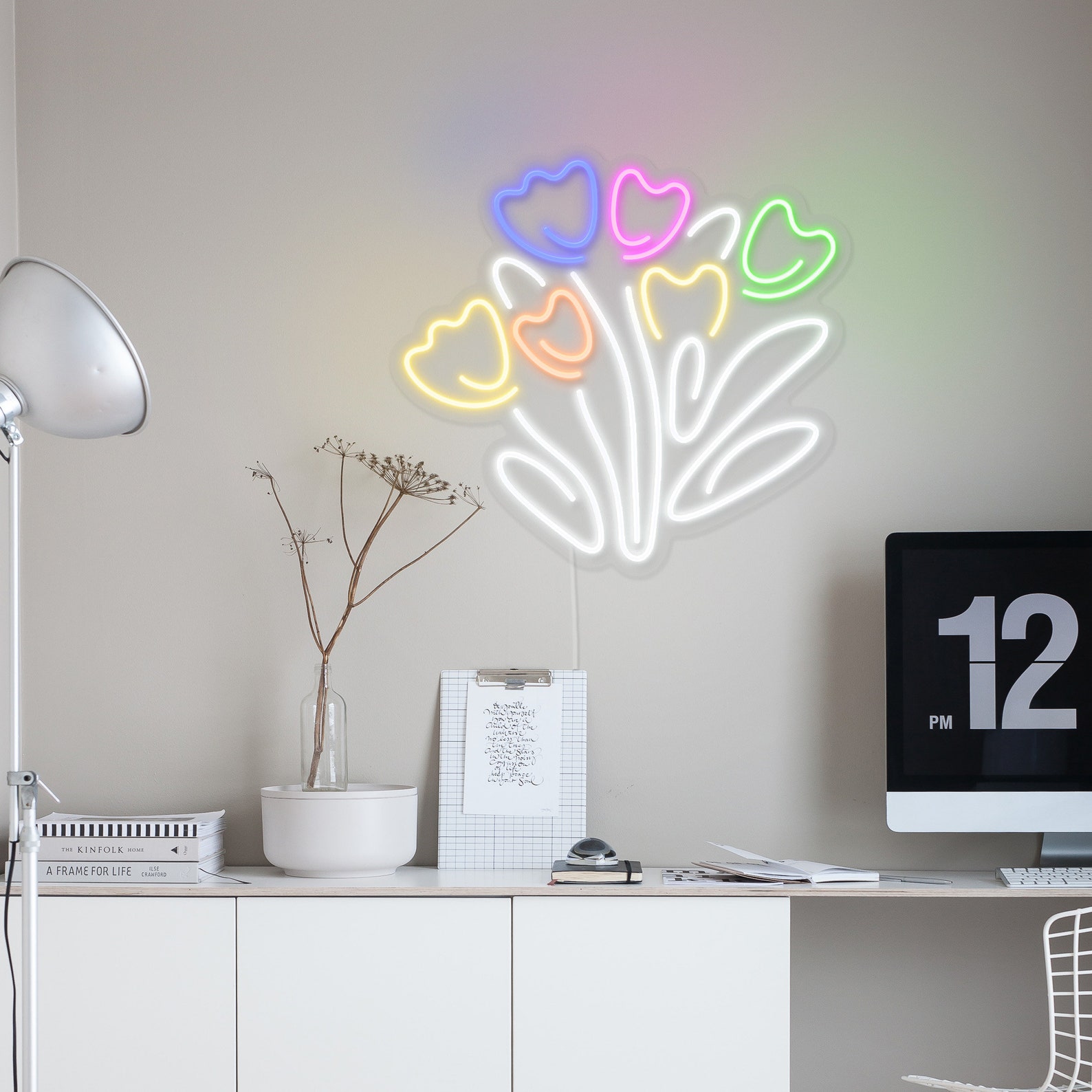 Tulip LED Neon Sign Birth Flower Gift Tulip Decor an - Etsy