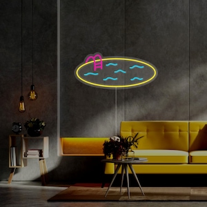 Swimming Pool LED Neon Sign | Pool House Decor | Beach House Gift ...