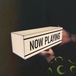 Now Playing Sign Table Light Box Table Decor Illuminated Recording Sign ...
