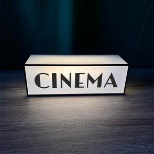 Acrylic Cinema Light Box Small Table Lamp for Movie Night Decor USB ...