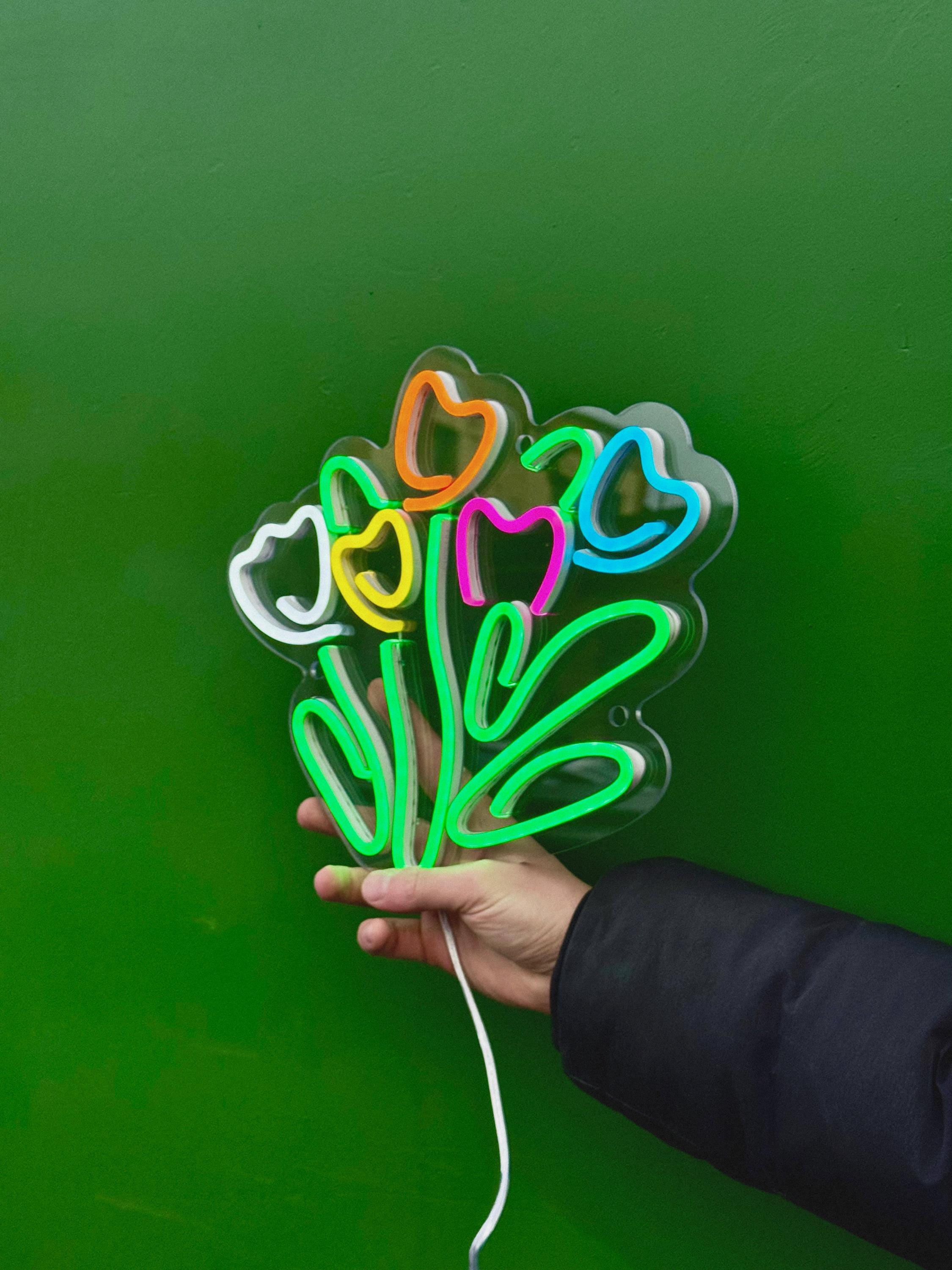 Colorful Tulip LED Neon Sign - Perfect Floral Home Decor - Etsy