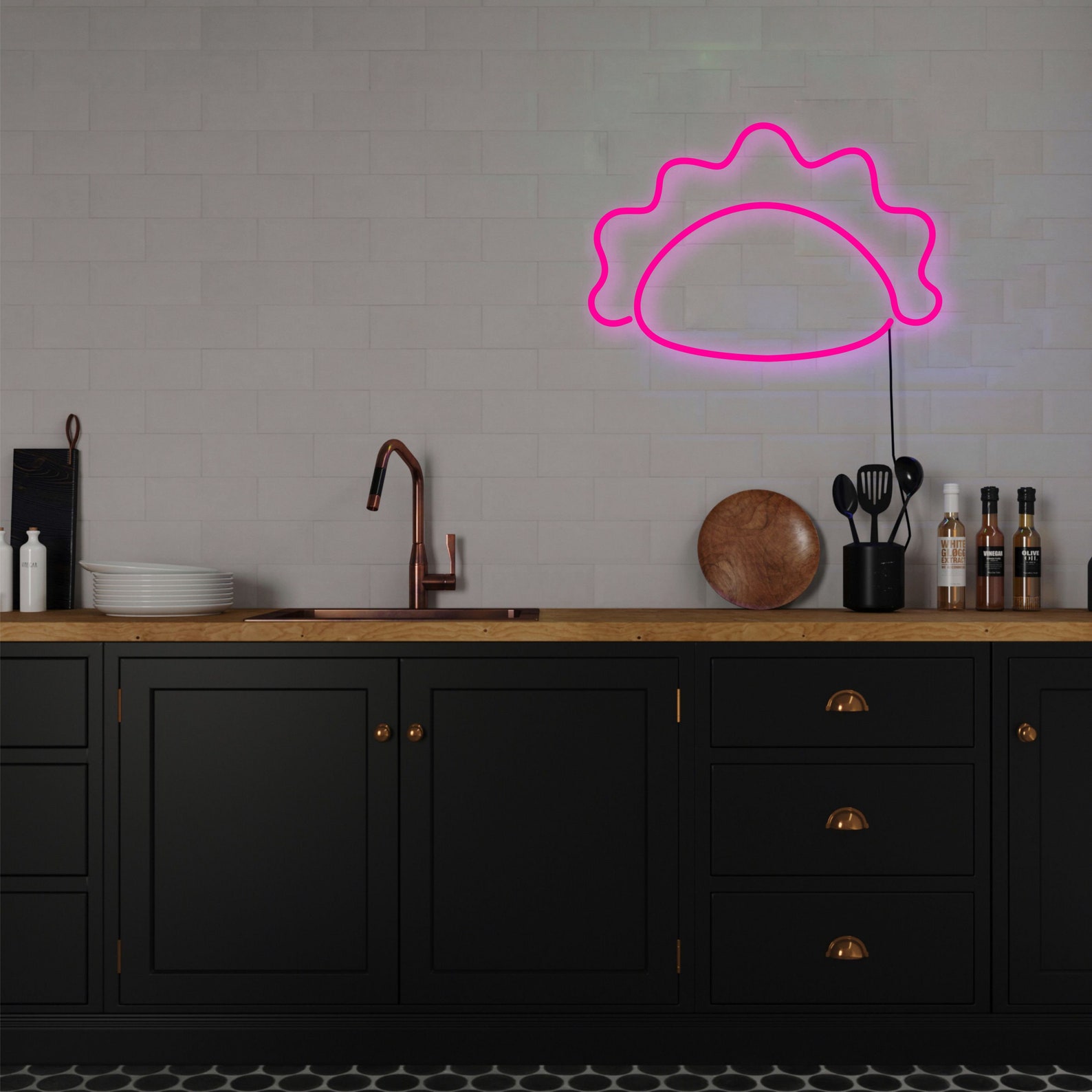 Cute Dumpling Led Neon Sign Japanese Fried Gedza Night Light - Etsy