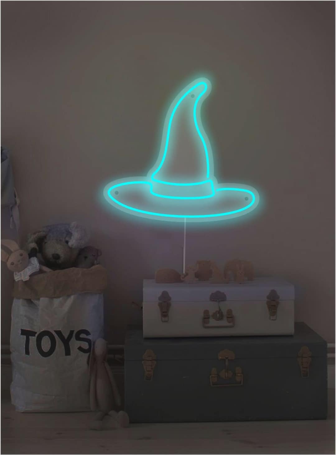 Witch Hat LED Neon Sign, Cute Halloween, Witchy, Spooky, Creepy Decor ...