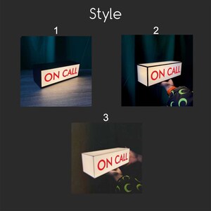 On Call Sign | Table and Wall Light Box | Do Not Disturb Light up Sign ...
