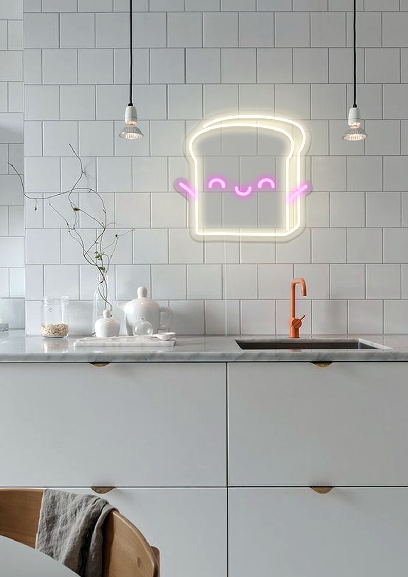 Cute Toast LED Neon Sign Kawaii Breakfast Gift Kids Room - Etsy