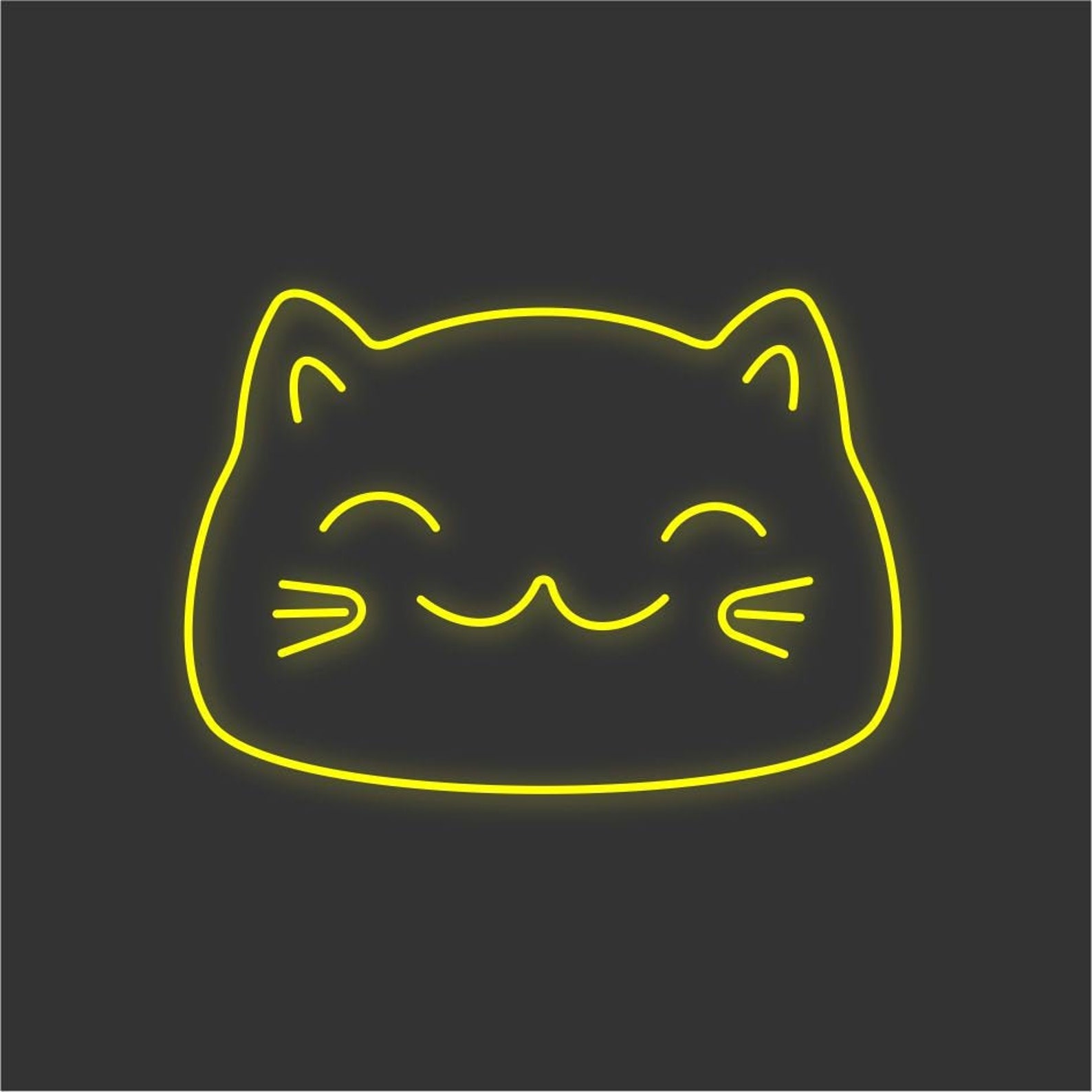 Lucky Cat LED Neon Sign Maneki Neko Light Decor Fortune | Etsy