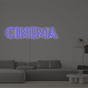 Cinema LED Neon Sign | Movie Room Wall Art | Theater Gifts - Etsy